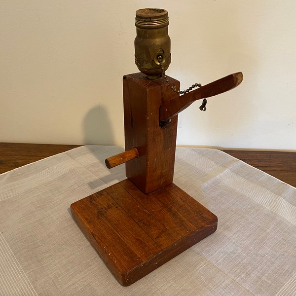 Wood Table Lamp - Etsy