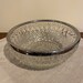 Vintage Large Pressed Glass Bowl With Metal Rim - Etsy