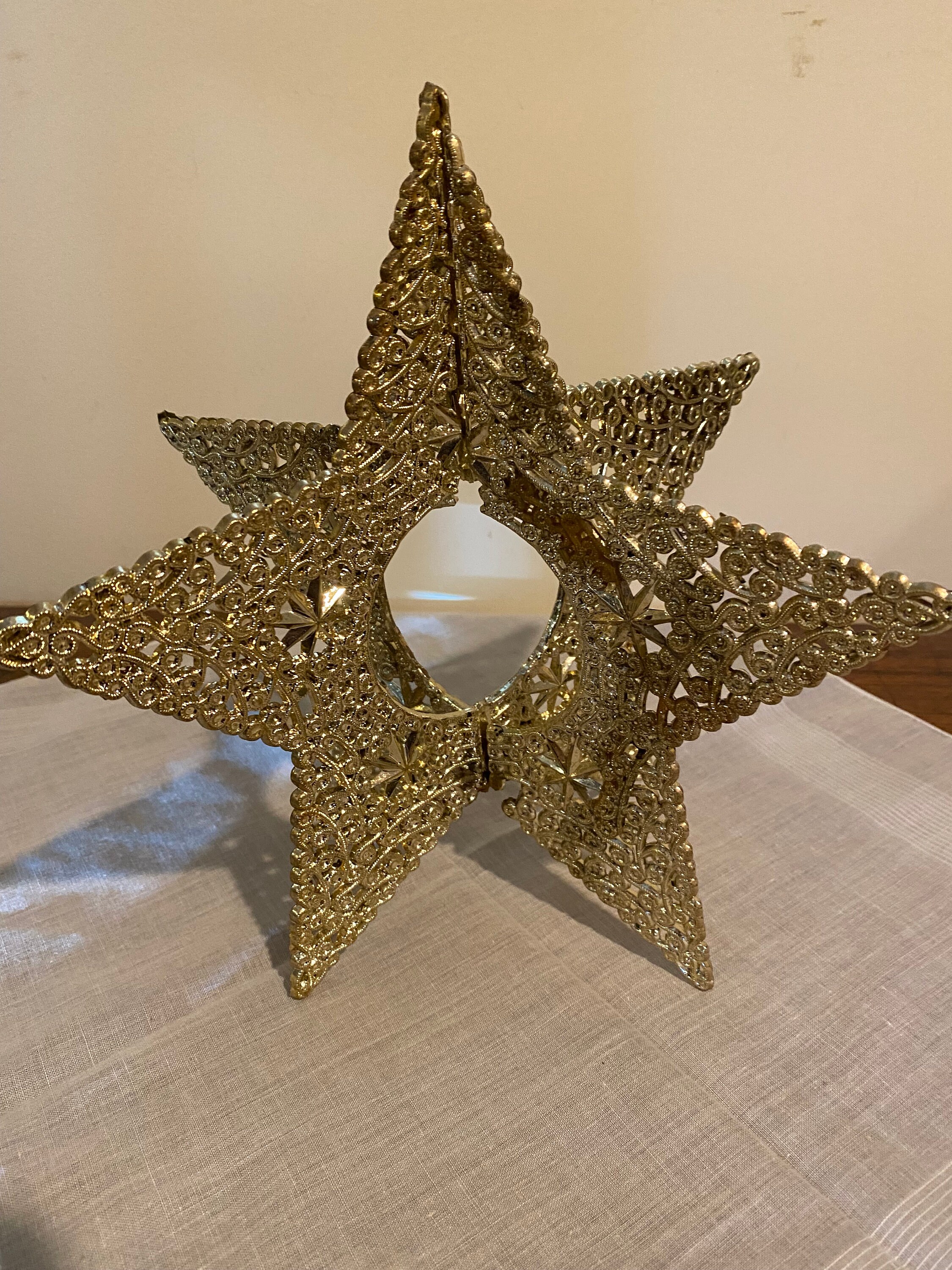 Vintage Gold Plastic Star Decoration - Etsy