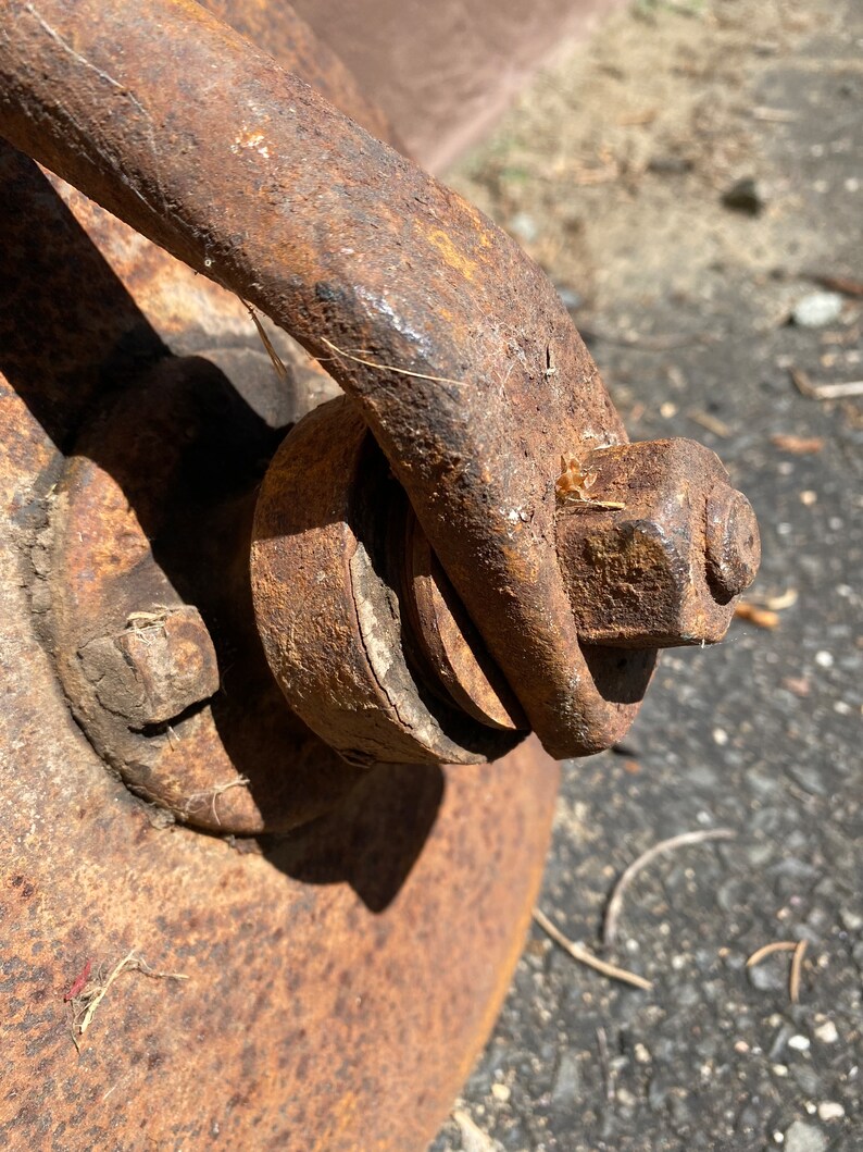 Vintage Metal Plow Disc With Solid Metal Arm - Etsy