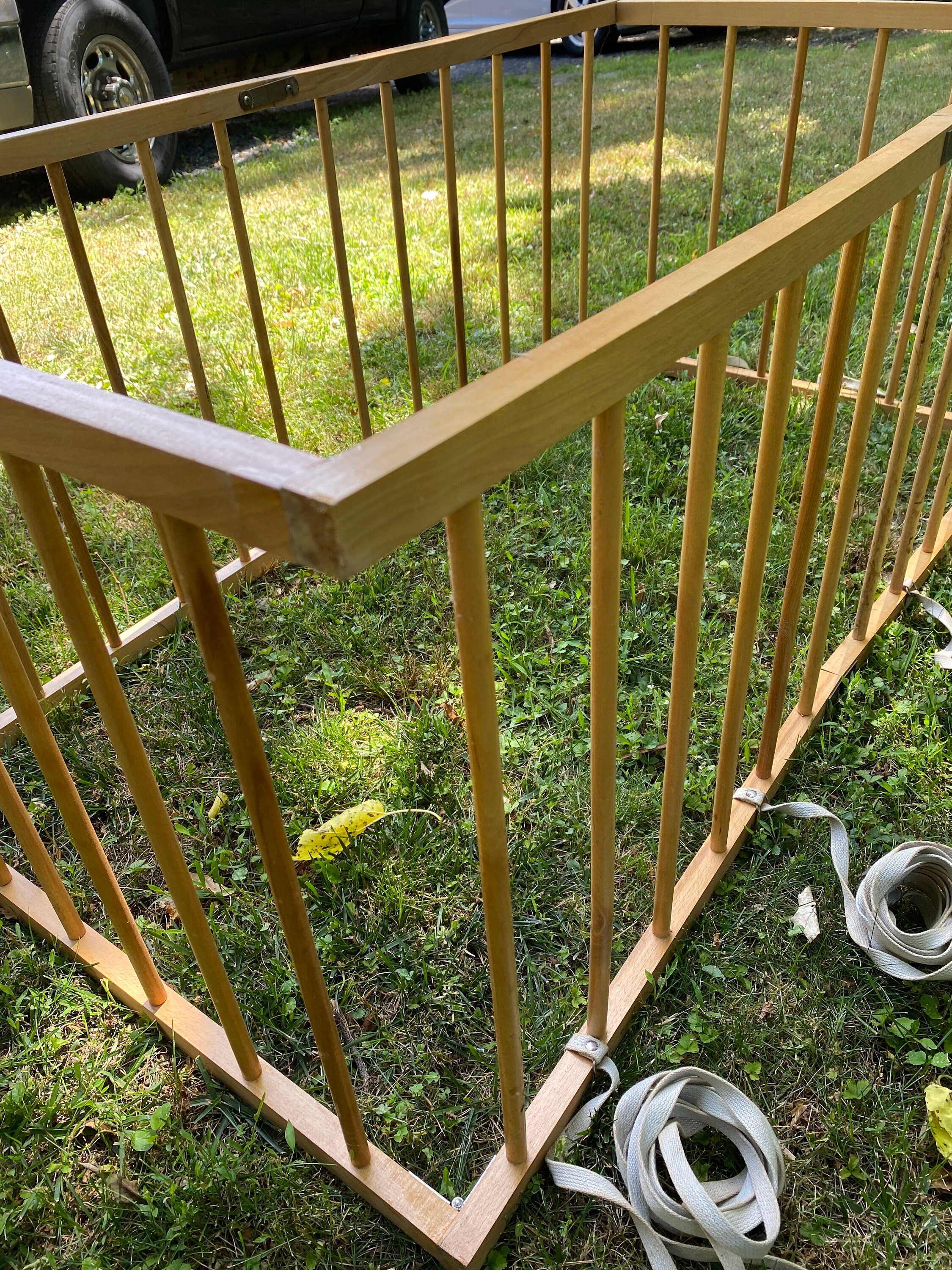 Antique Large Wood Play Pen - Etsy