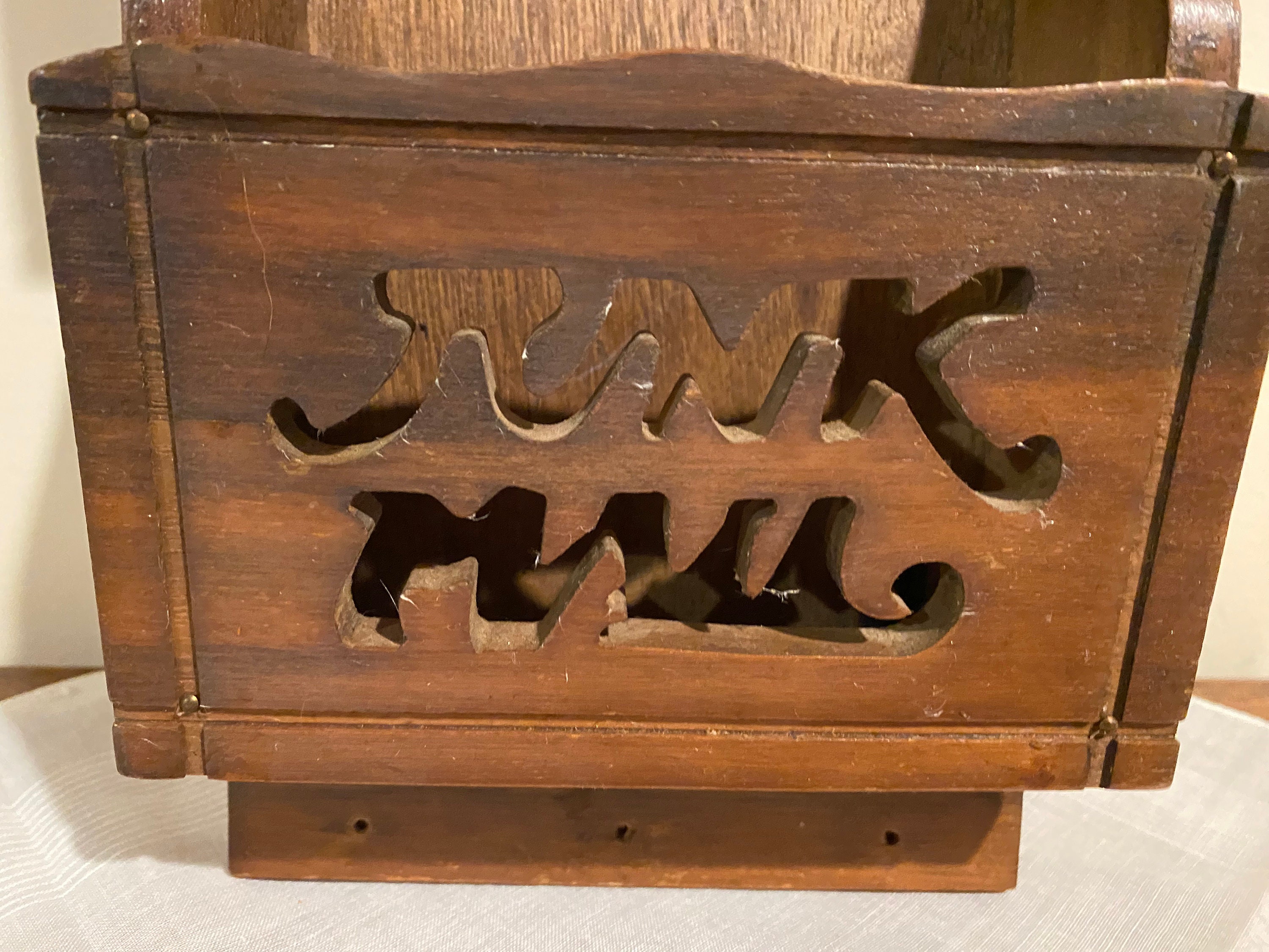 Vintage 2 Tier Wood Mail Holder - Wall Mount - Etsy