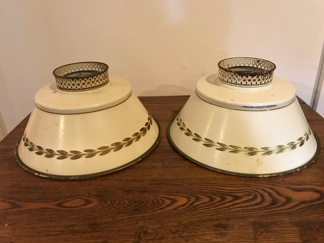Vintage Metal Lamp Shades - Set of 2 - Etsy