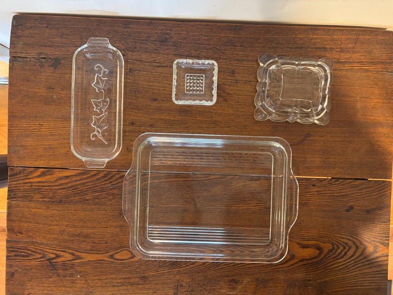 Various Vintage Clear Glass Lids/dishes - Choose Your Item - Etsy