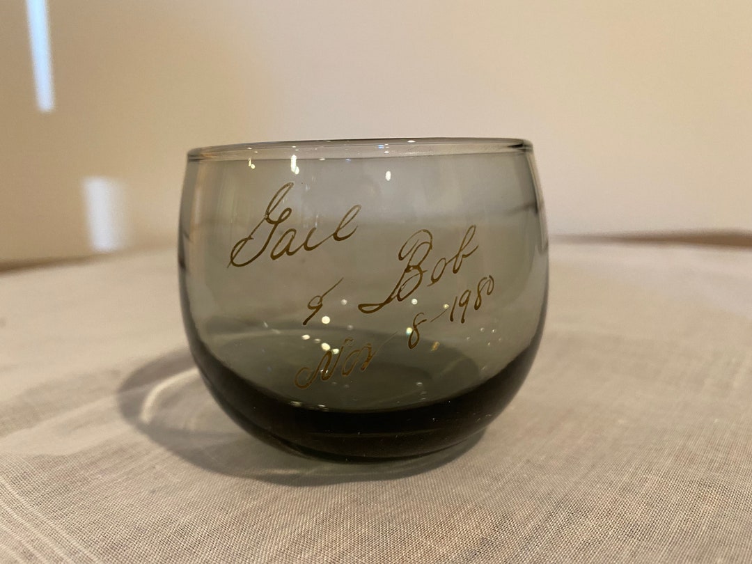 Vintage Smokey Gray Roly Poly Wedding Favor - Gail and Bob, 1980 - Etsy