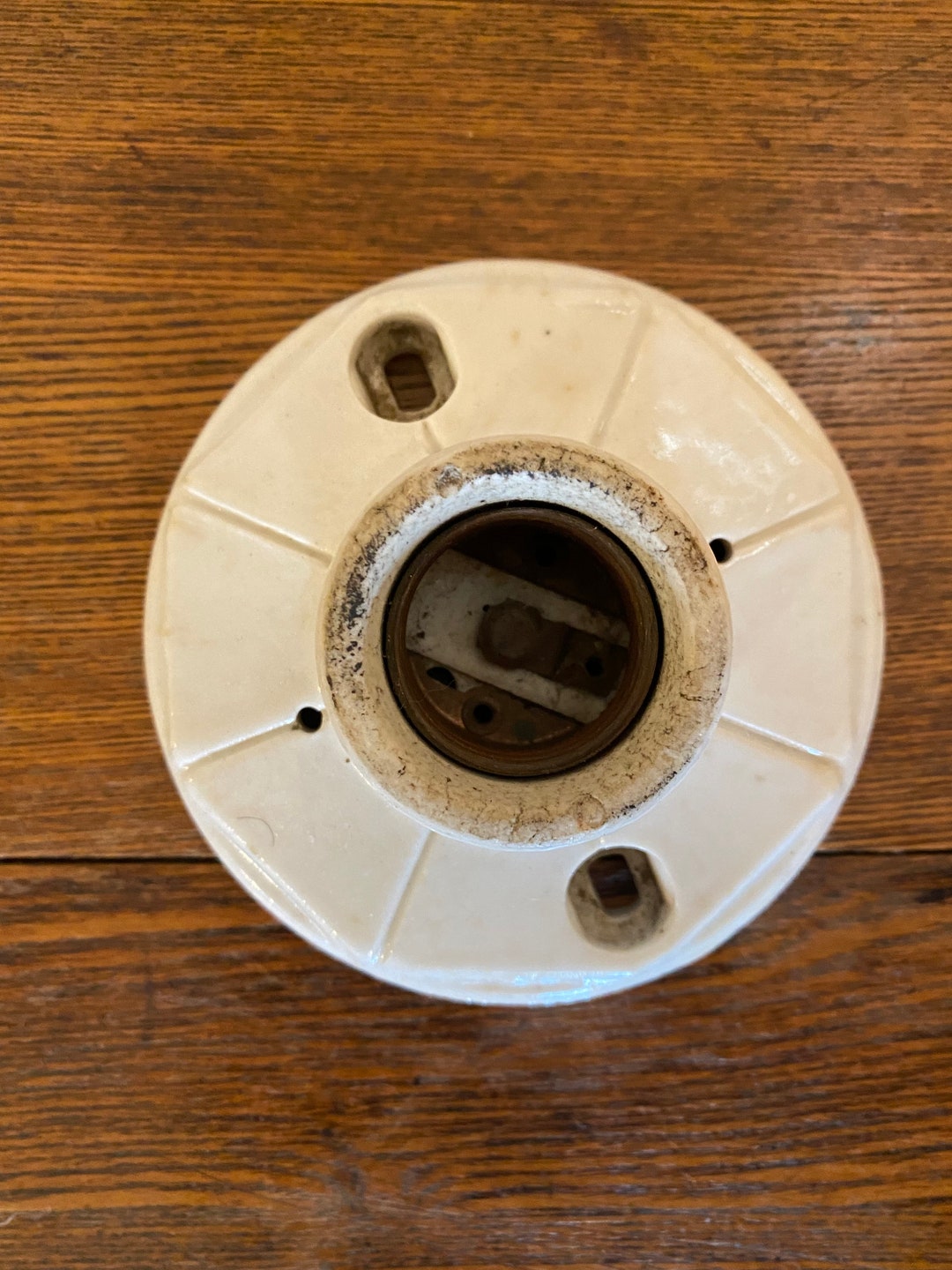 Vintage Glazed Ceramic Ceiling Light Bulb Socket - Etsy