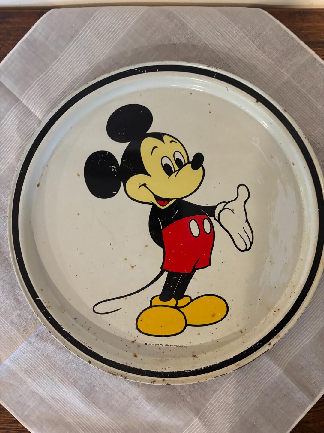 Vintage Metal Mickey Mouse Serving Tray - Etsy