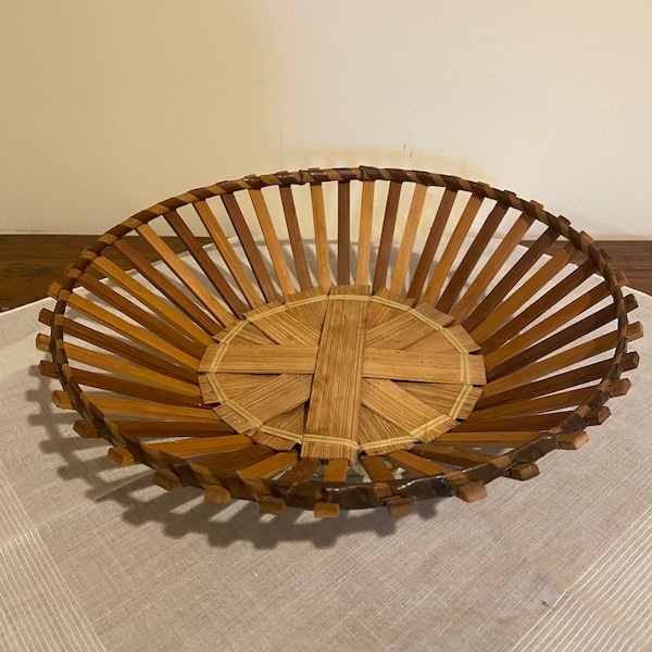 Wood Slat Basket - Etsy