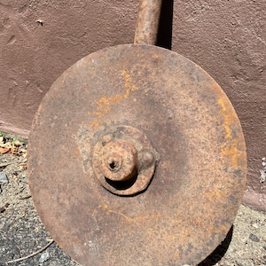 Vintage Metal Plow Disc With Solid Metal Arm - Etsy