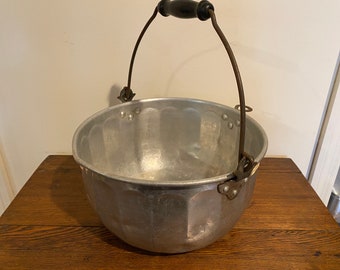 Vintage Large Mirro Aluminum Cooking Pot Metal Pan Spout Handle No ...