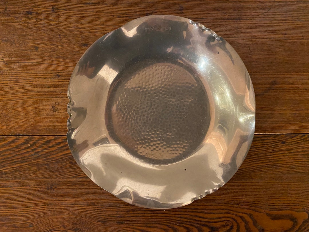 Vintage 95 Pewter Candy Dish With Inscription 1930 1980 Etsy