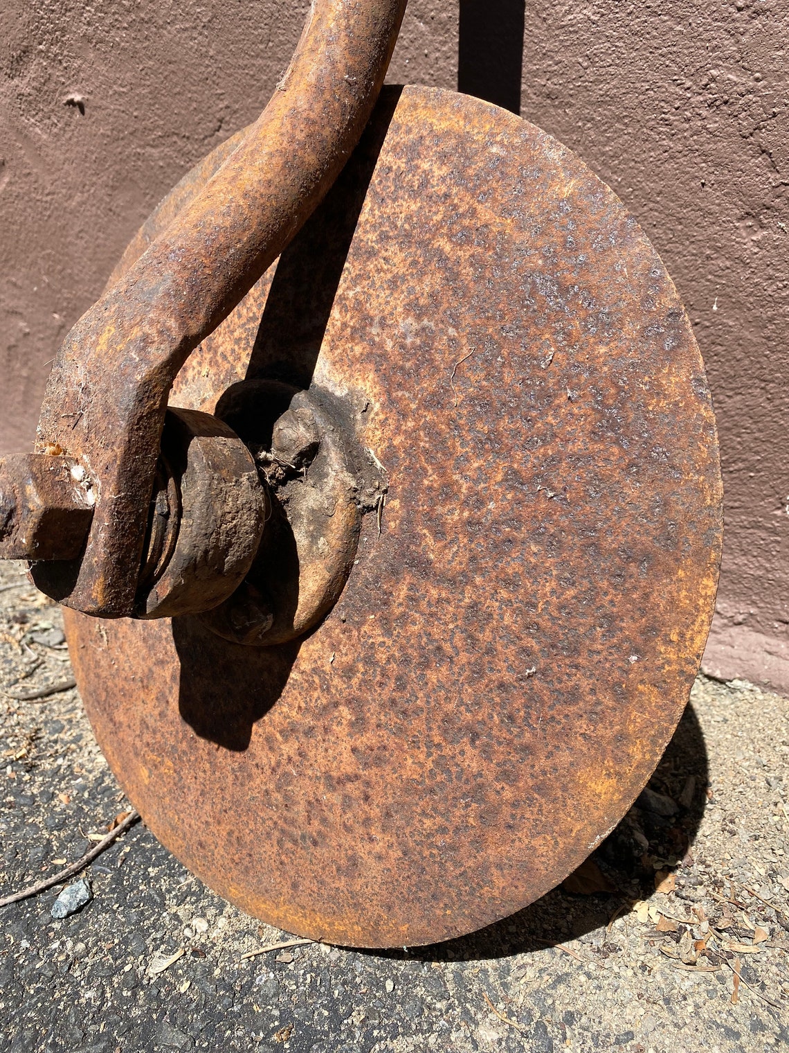 Vintage Metal Plow Disc With Solid Metal Arm - Etsy