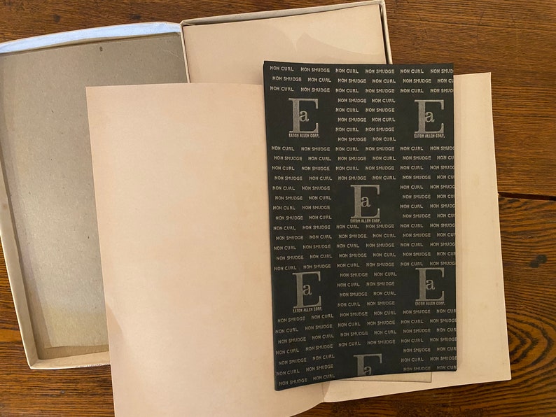 Vintage Box of 5x8 Carbon Paper Eaton Allen Corp City of NY - Etsy