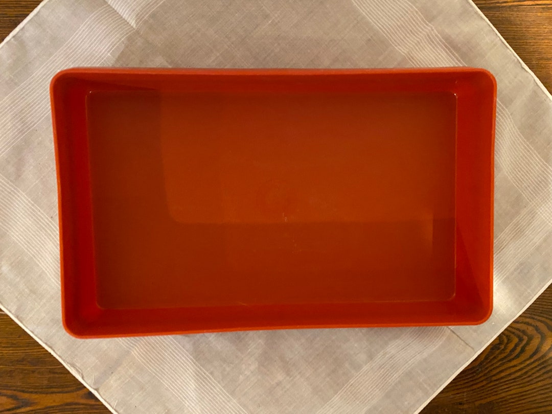Vintage Tupperware Burnt Orange Rectangular Tub - No Lid - 794-5 - Etsy
