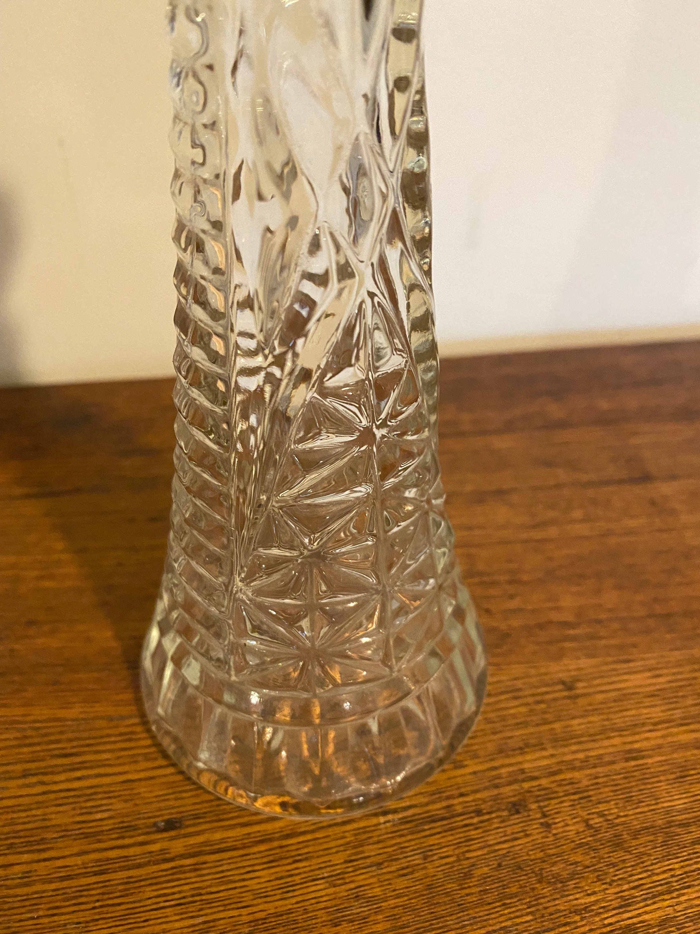 Vintage Pressed Glass Bud Vase - Etsy