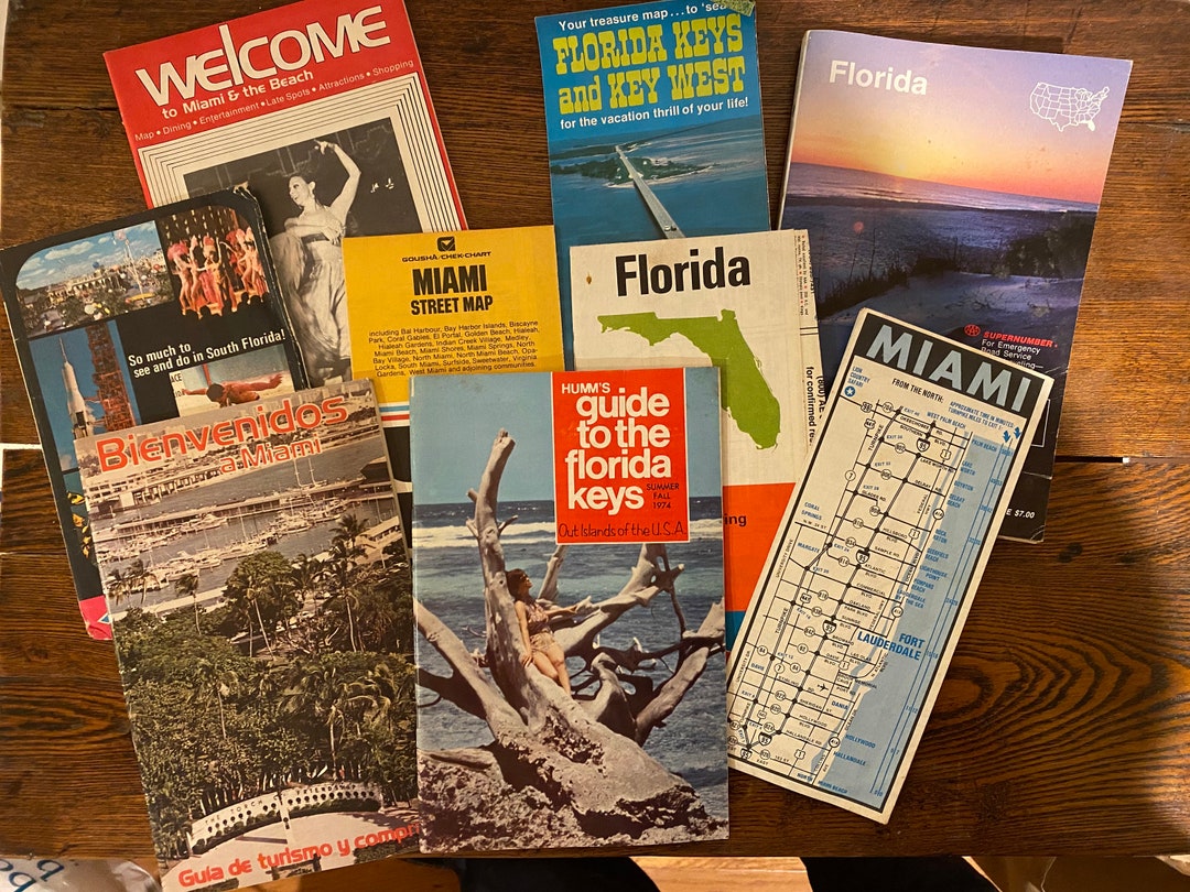 Assorted 1970s and 80s Florida Maps, Tour Book and Brochures - Etsy