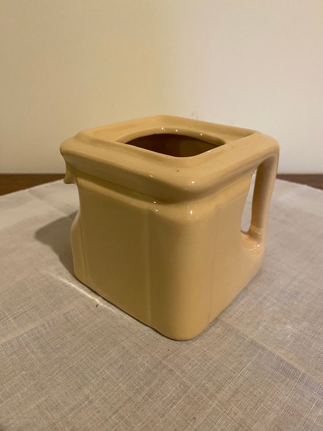 Vintage Ceramic Cube Teapot - No Lid - Etsy