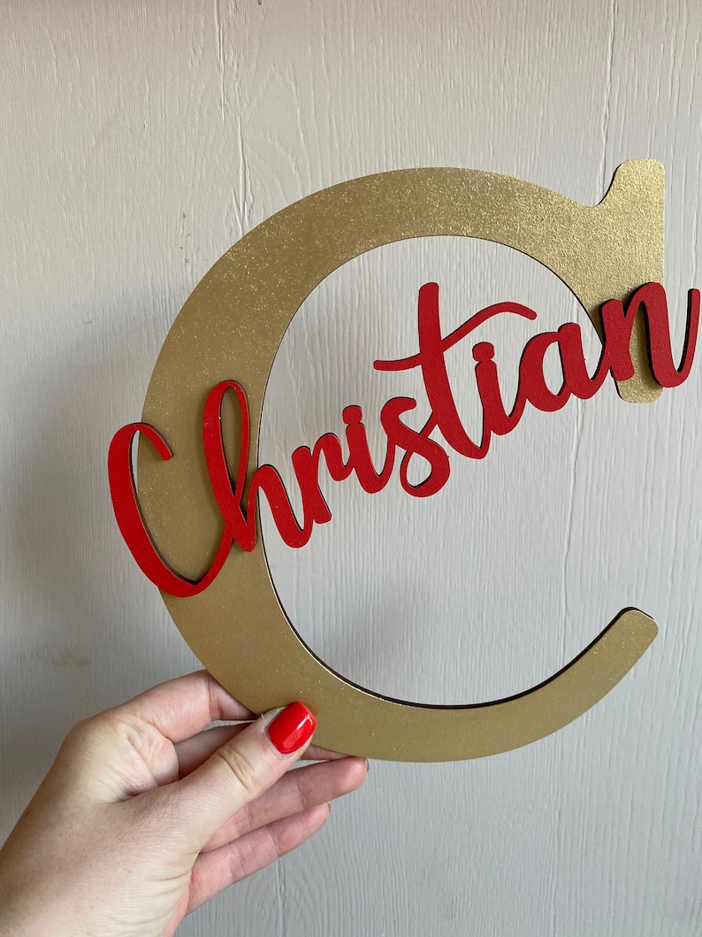 Personalised Name Door Sign. Name Sign. Wooden Letter Initial. - Etsy