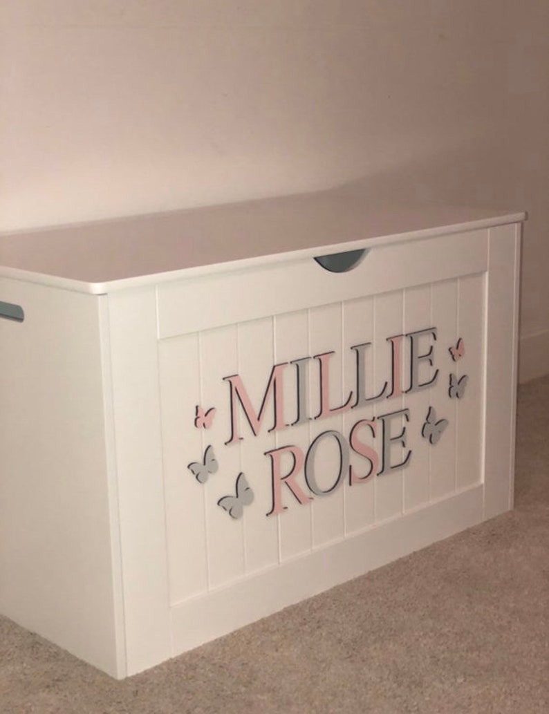 Personalised Toy Box Name & Embellishments. Pastel Name. Toy - Etsy