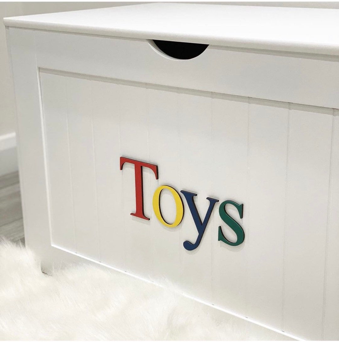 Wooden Toy Box Sign,pastel Name, Toy Box Decor, Wall Decor, Nursery ...