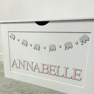 Personalised Wooden Toy Box Name Sign: Pastel Nursery Decor ...