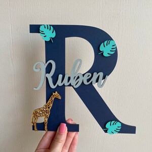 Personalised Jungle Name Sign. Bedroom Door Name Sign. Wooden - Etsy