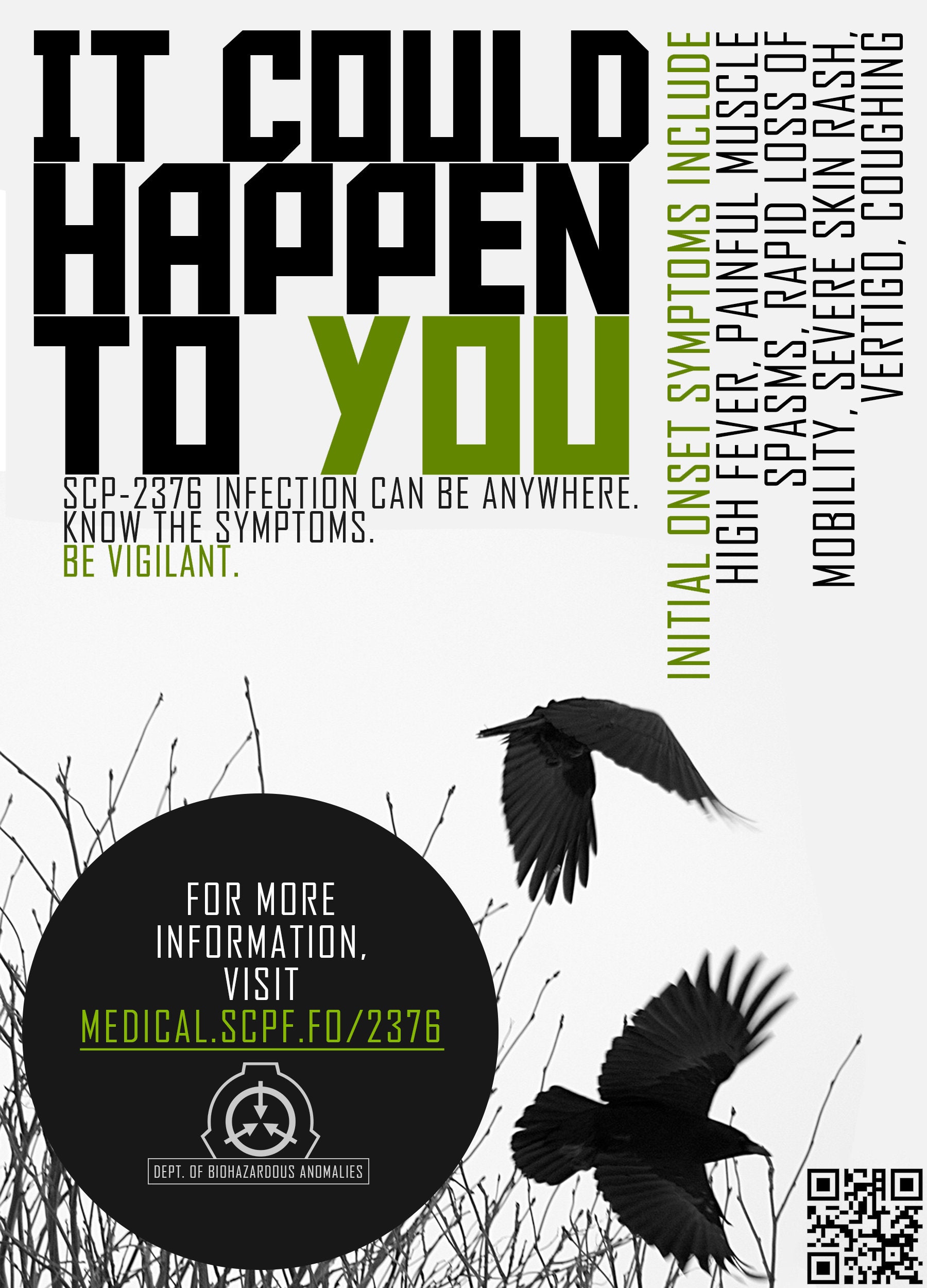 SCP Foundation Warning Poster Matte Color Prints | Etsy