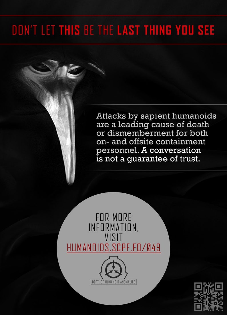 SCP Foundation Warning Poster Matte Color Prints | Etsy