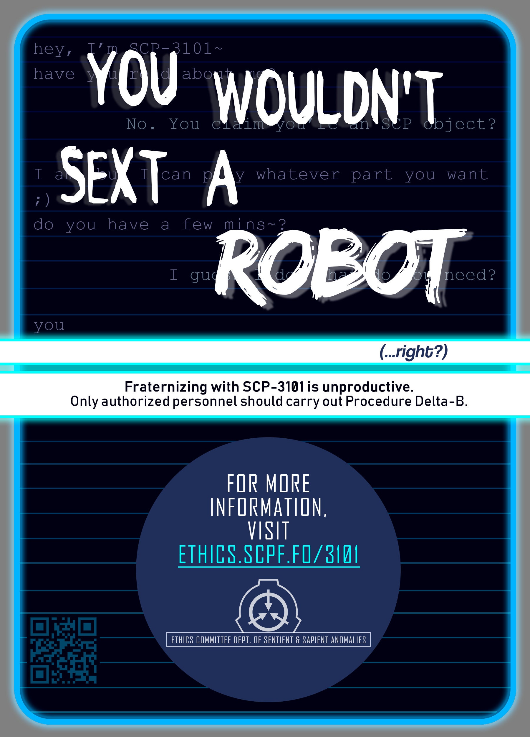 SCP Foundation Warning Poster Matte Color Prints | Etsy