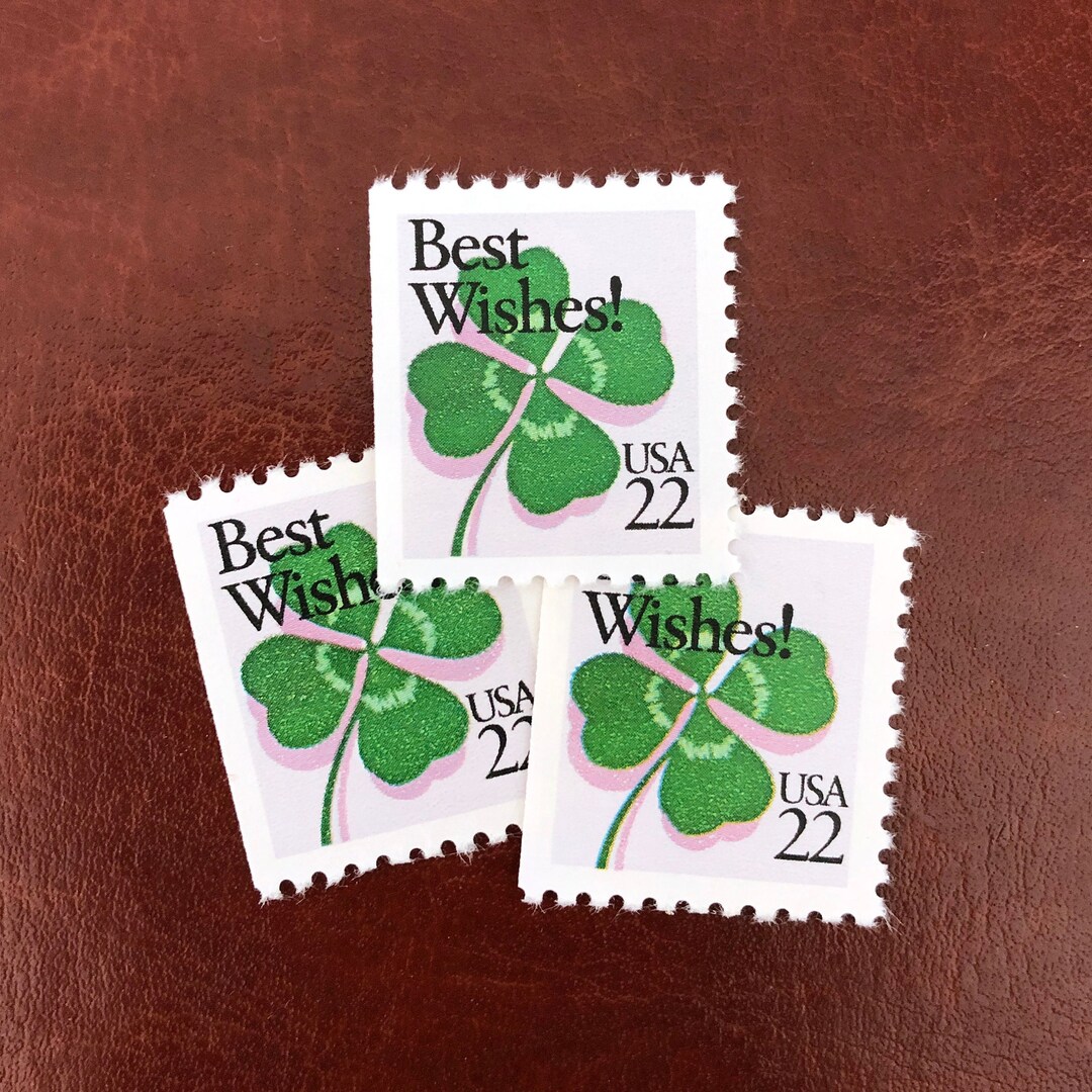 Shamrock Four Leaf Clover Best Wishes Special Occasions Stamps ...