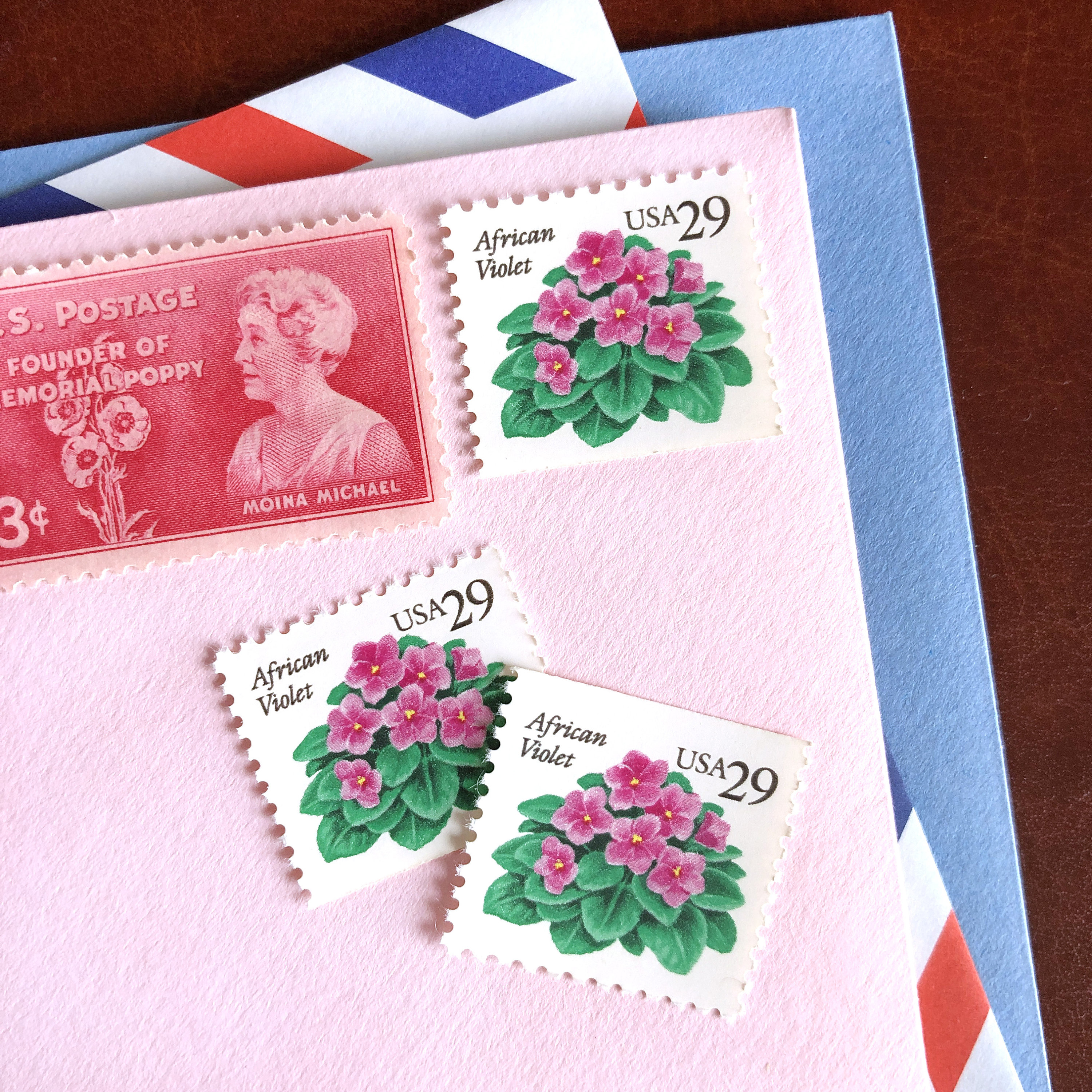 African Violet Flower Love Stamps Unused - 2486 Vintage Postage Stamps ...