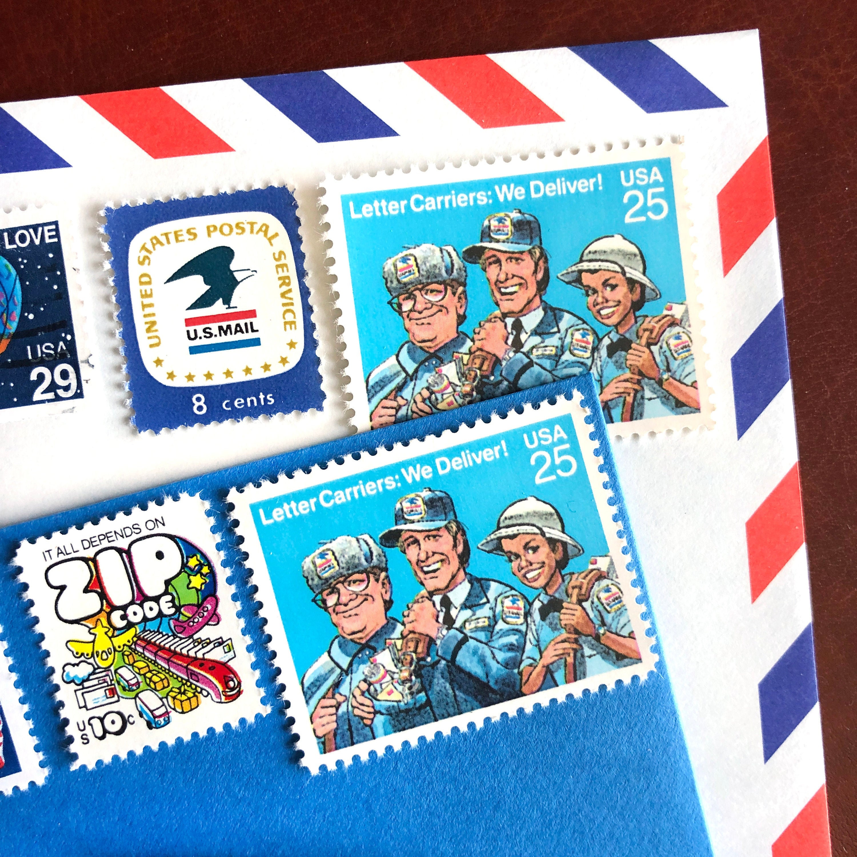 Sellos de portadores de cartas Sellos postales vintage no | Etsy