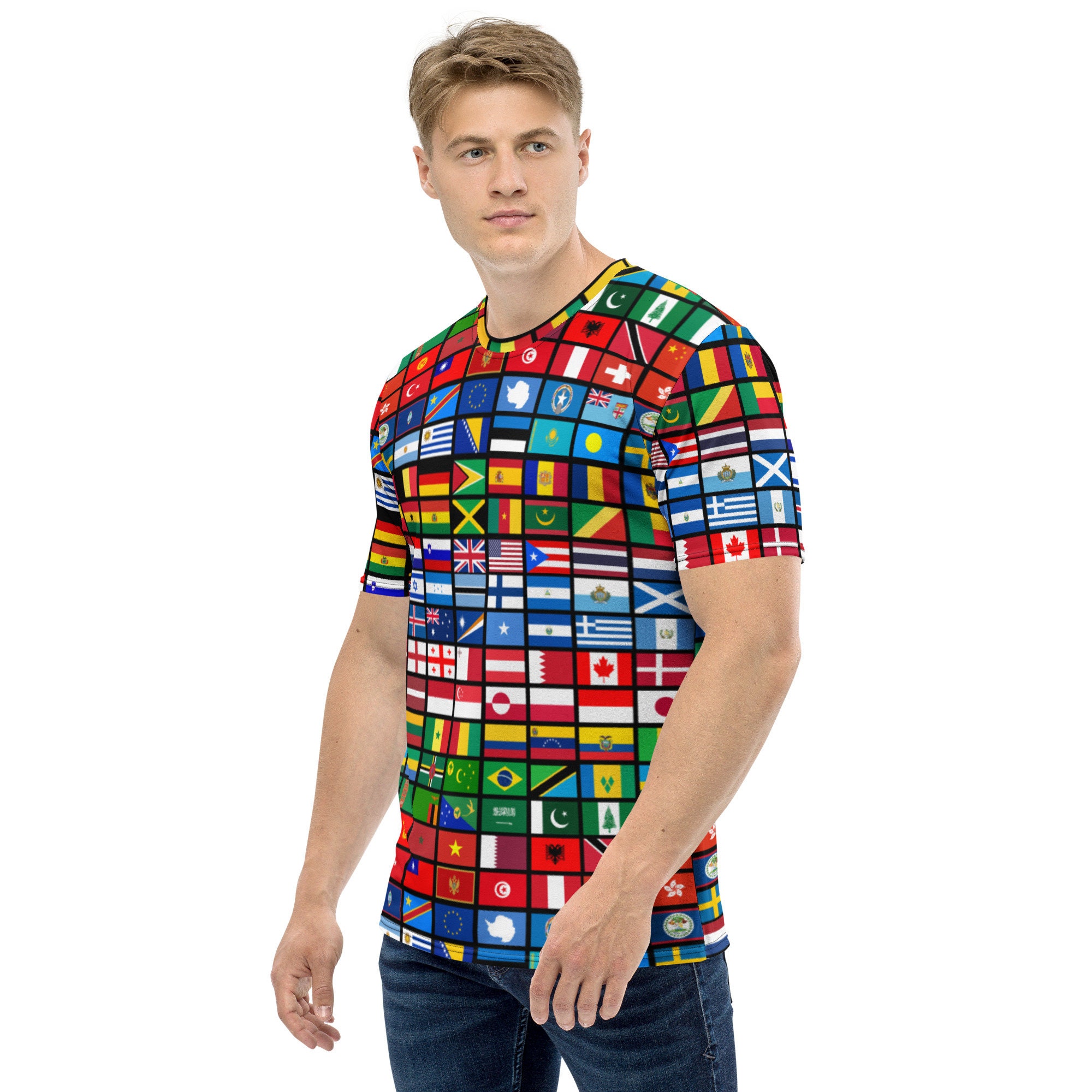Flags of the Countries of the World, International Men's All-over Shirt ...