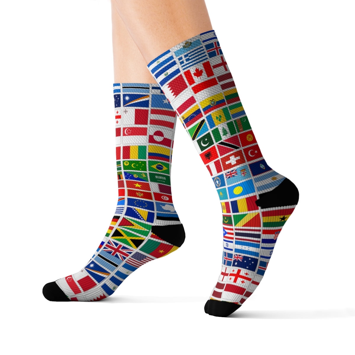 Flags of the Countries of the World, International Flags Socks - Etsy
