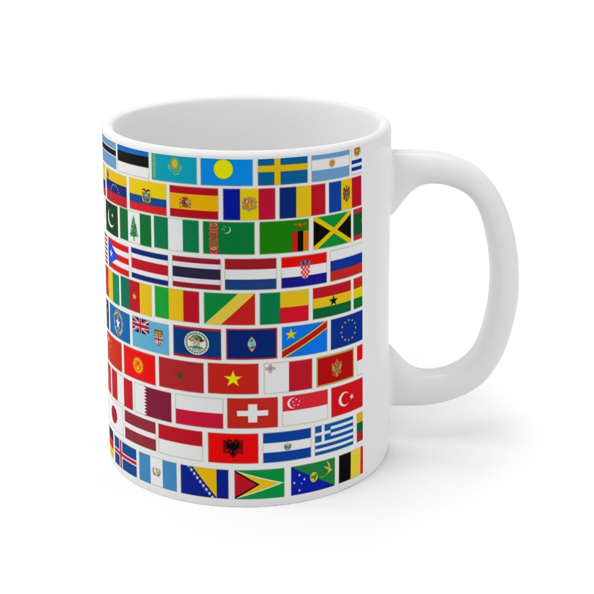 Flags of the Countries of the World, Flags Ceramic Mug 11oz - Etsy