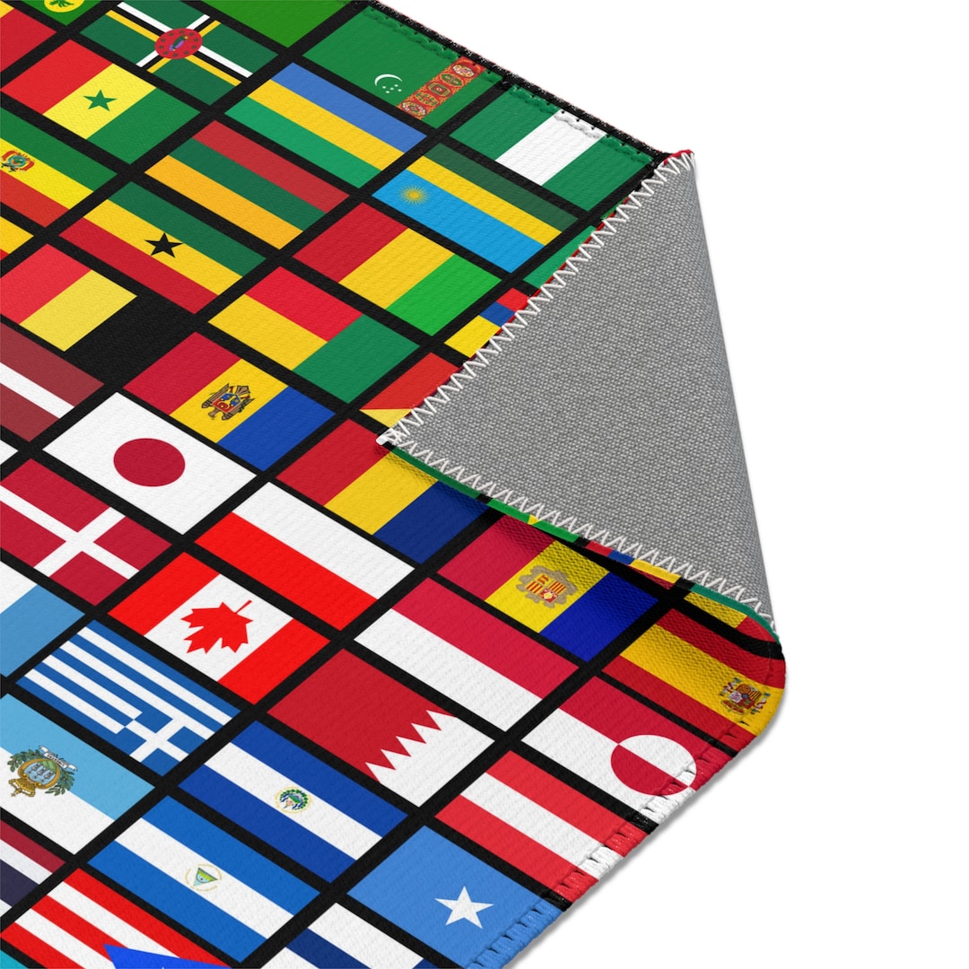 World Flags Design Rug International Decor for Your Home - Etsy