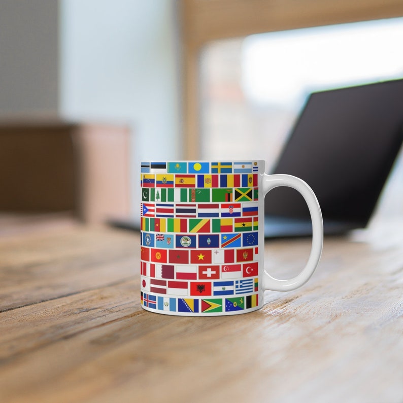 Flags of the Countries of the World, Flags Ceramic Mug 11oz - Etsy