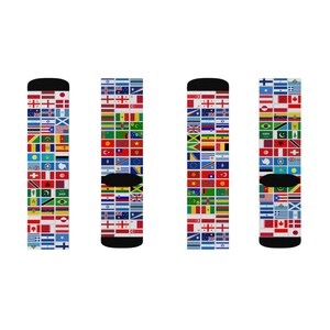 Flags of the Countries of the World, International Flags Socks - Etsy