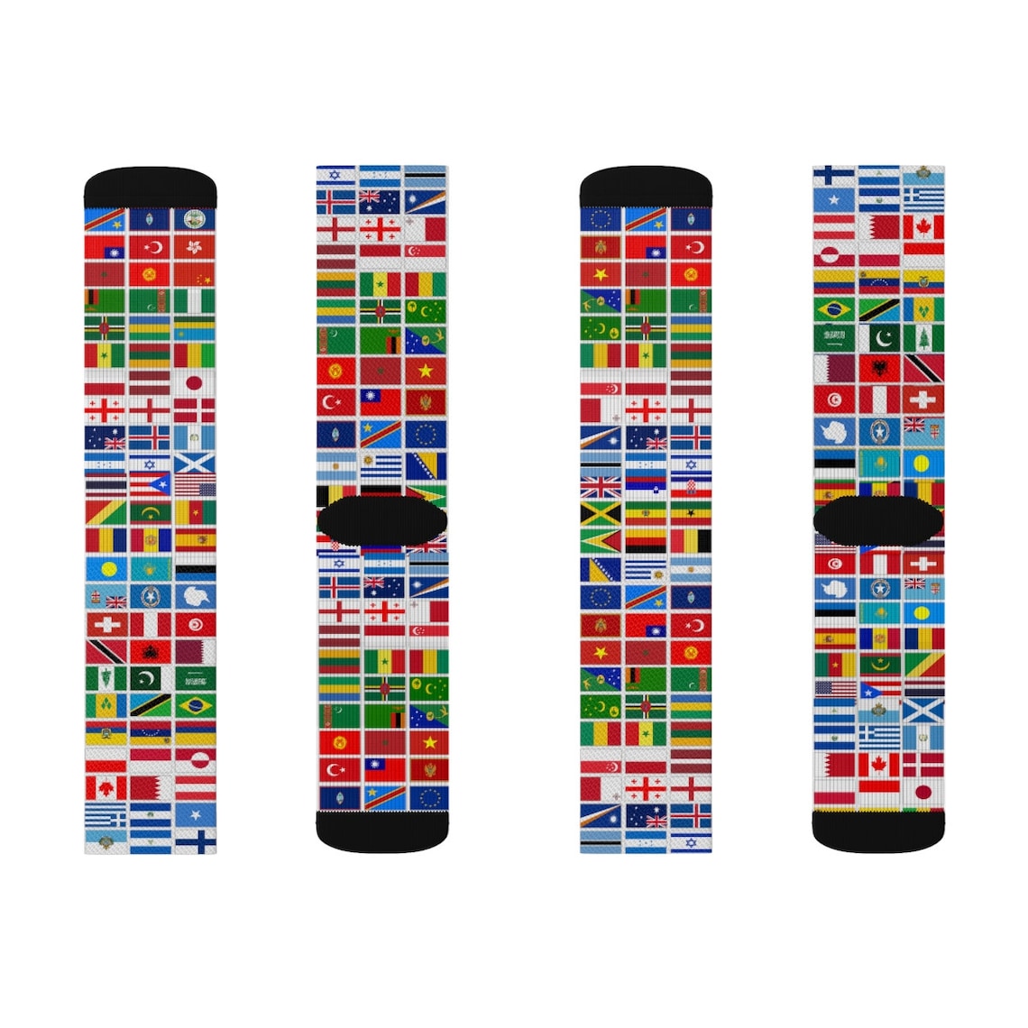 Flags of the Countries of the World, International Flags Socks - Etsy