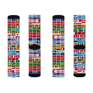 Flags of the Countries of the World, International Flags Socks - Etsy