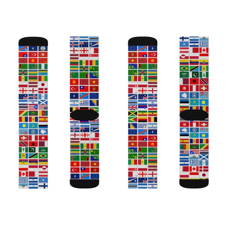 Flags of the Countries of the World, International Flags Socks - Etsy