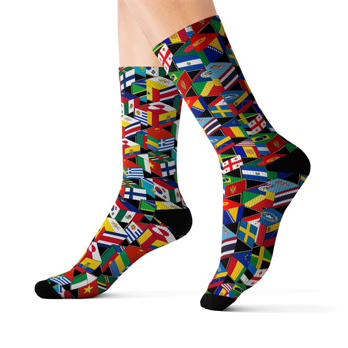Flags of the Countries of the World, Flags Socks - Etsy