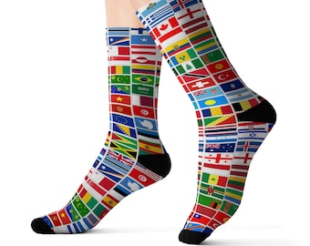 Flags of the Countries of the World Socks - Etsy
