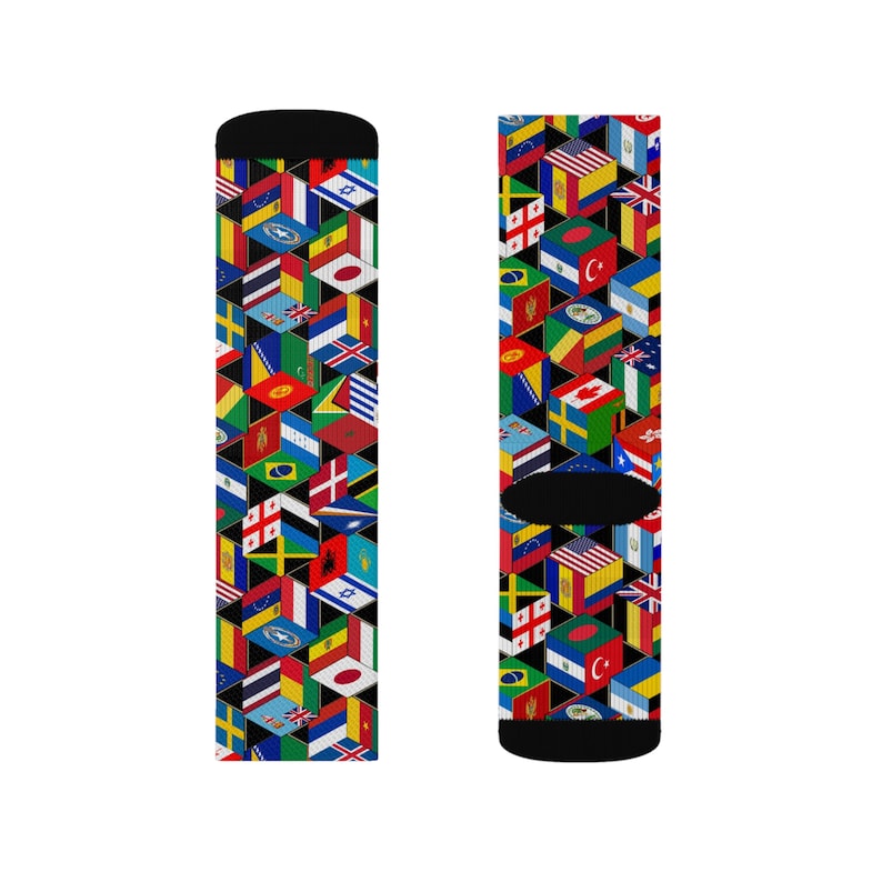 Flags of the Countries of the World, Flags Socks - Etsy