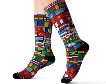 Flags of the World Socks - Etsy
