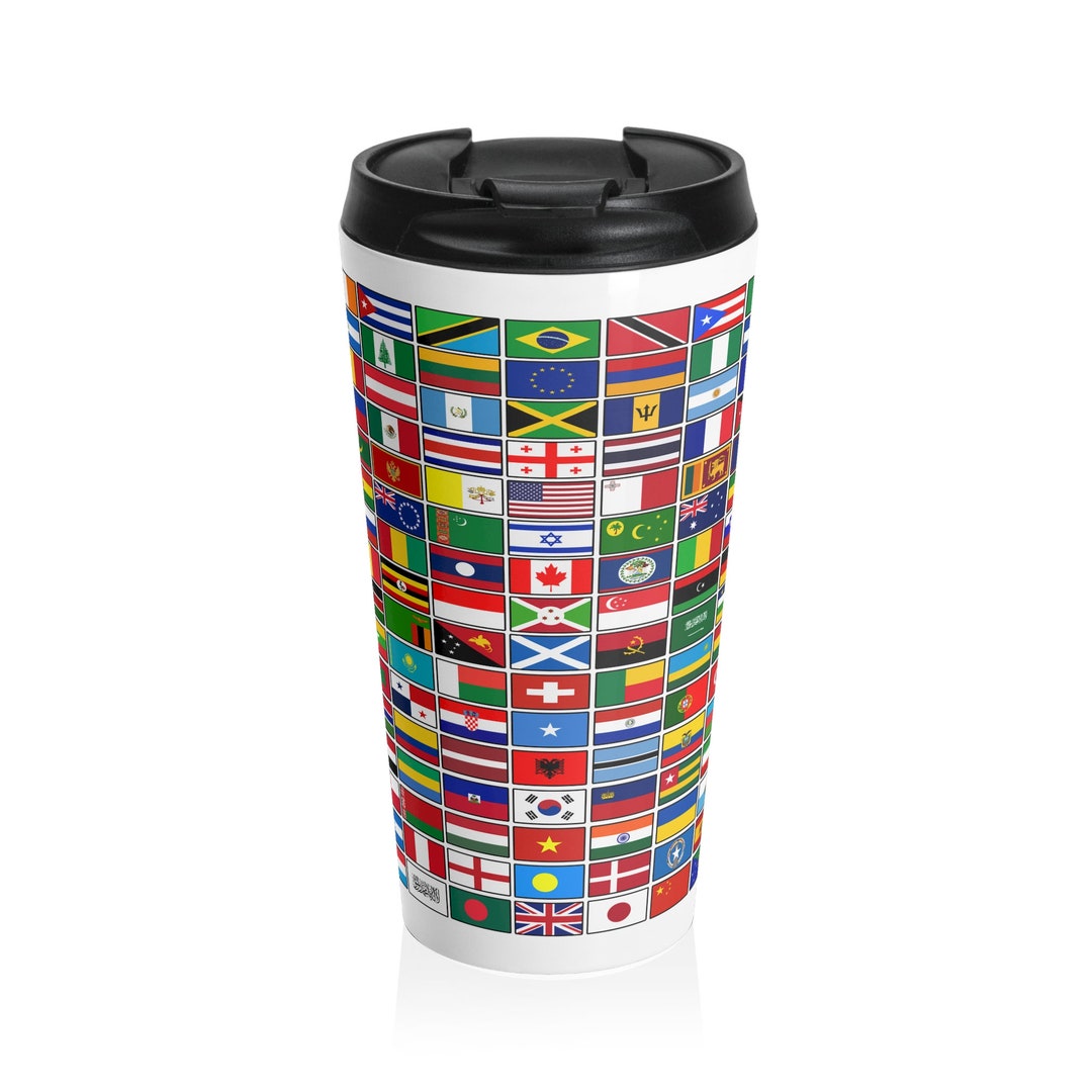 Flags of the Countries of the World, Gift Stainless Steel Travel Mug - Etsy