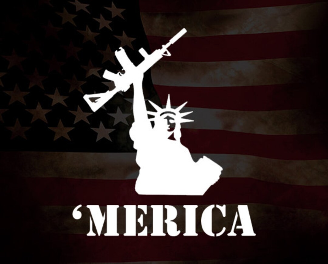 VINYL DECAL | STICKER {'merica} United States | Car Window Decal ...