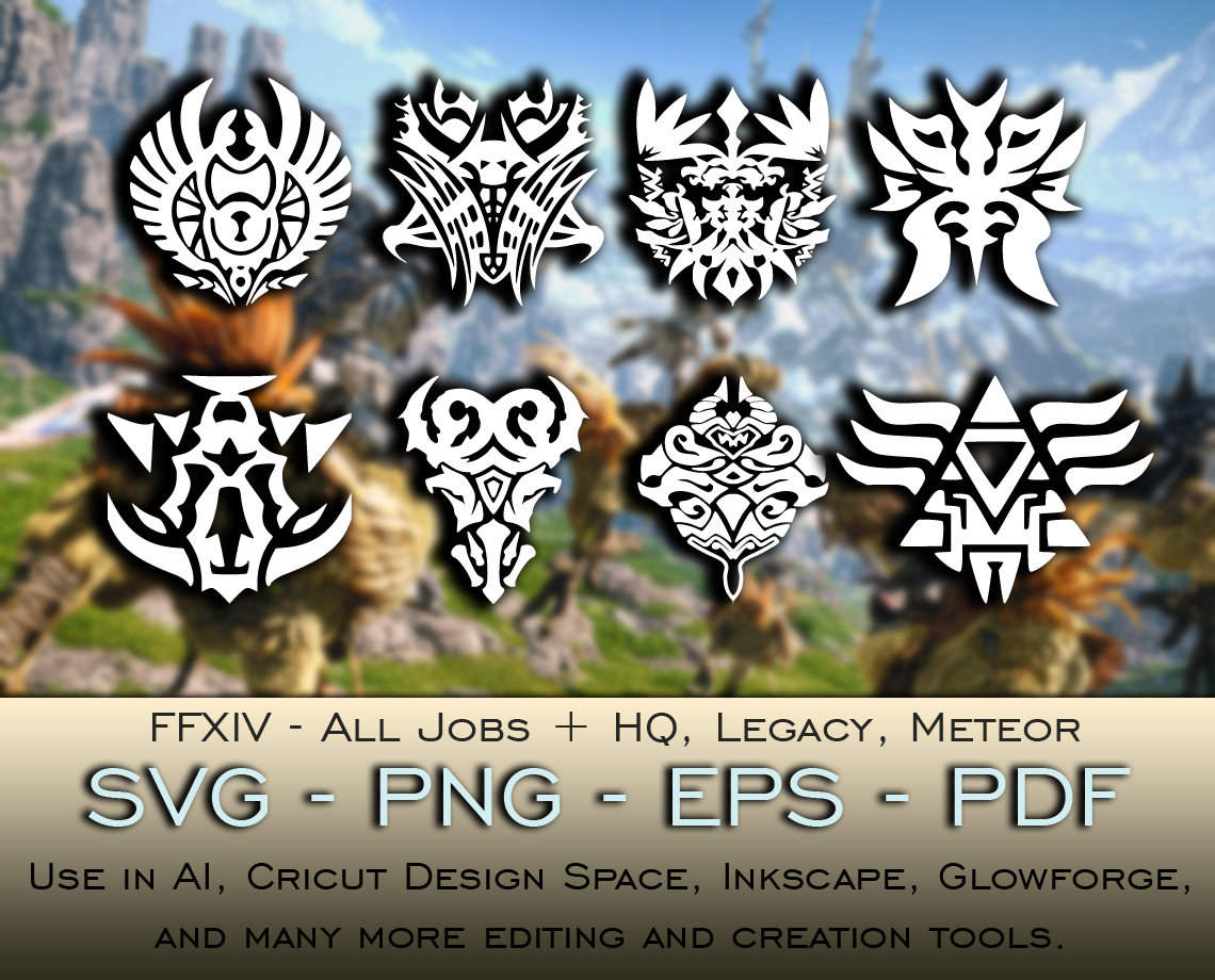 All of My Final Fantasy XIV SVG Files You Can Use Them on - Etsy