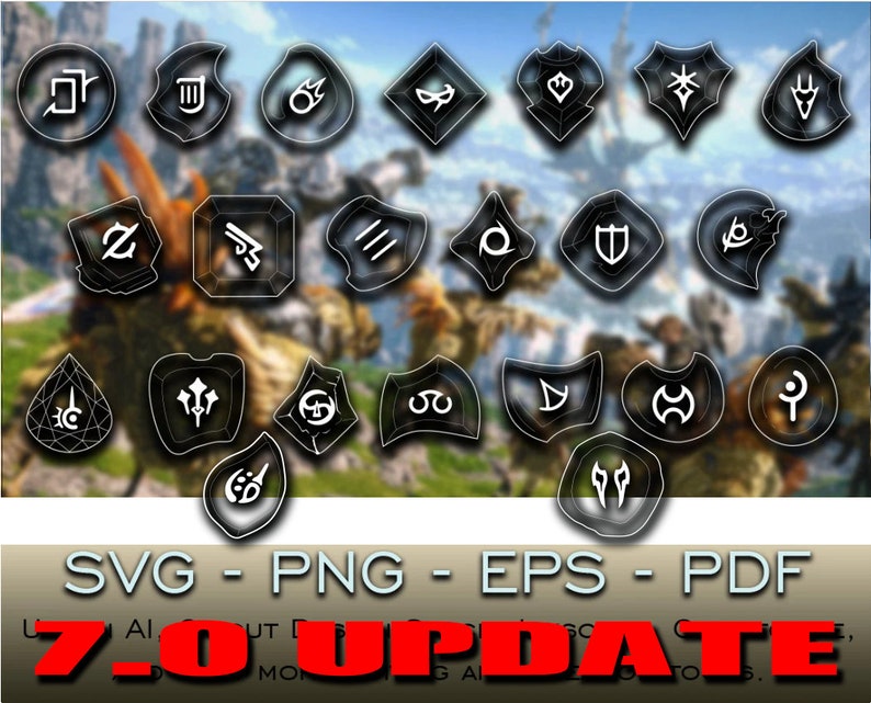 All of My Final Fantasy XIV SVG Files You Can Use Them on Cricut ...