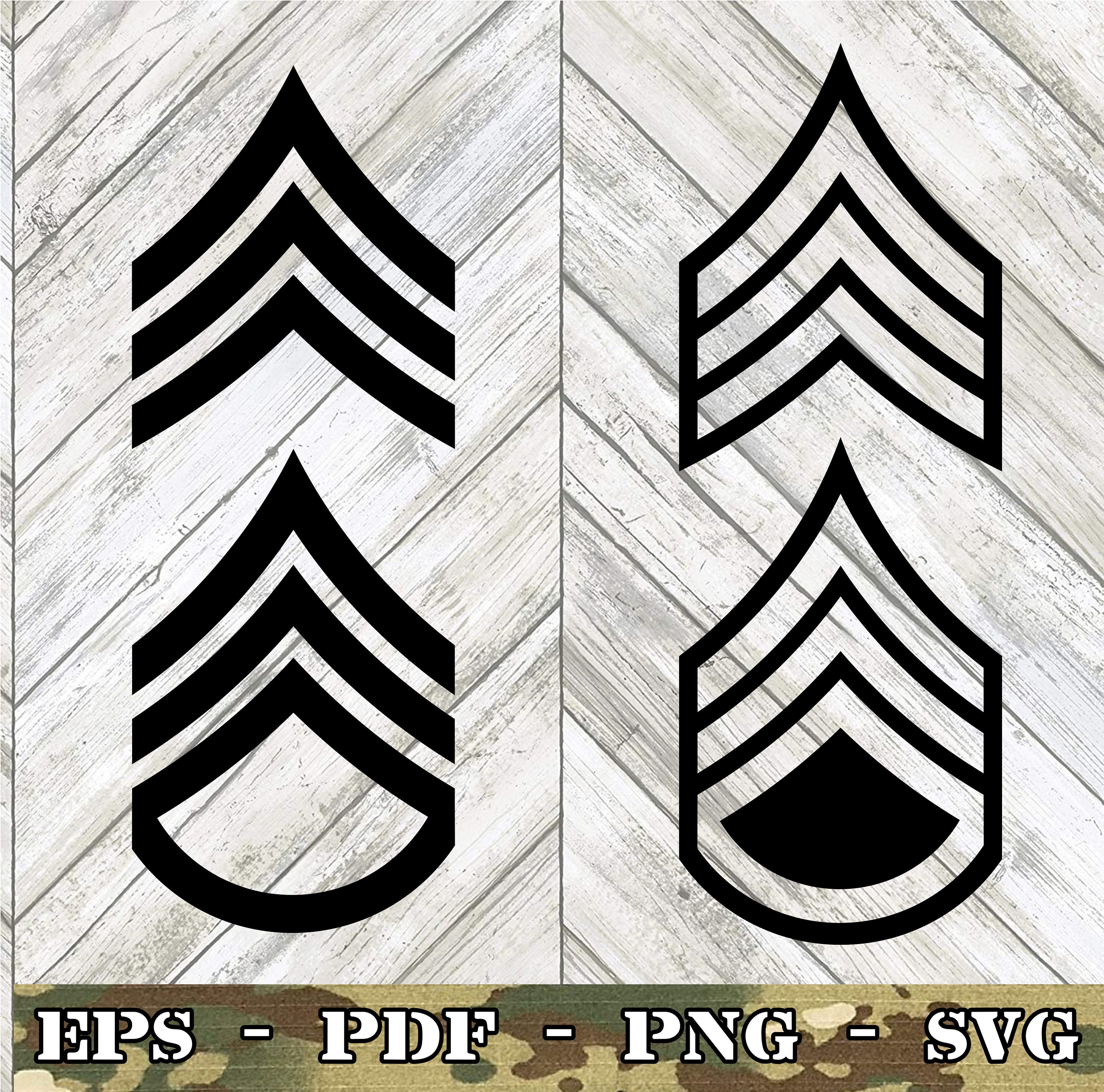 United States Army Ranks SVG File Cricut Silhouette Glowforge - Etsy